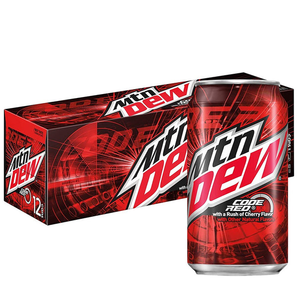 Mountain Dew Code Red 12 Pack / 12oz cans – USAFoods