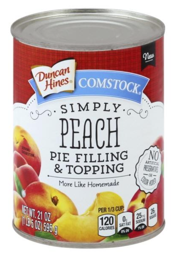 Comstock Simply Peach Pie Filling 21oz – USAFoods