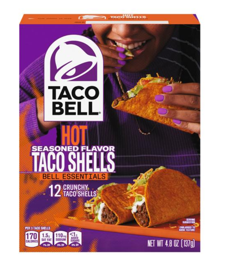 Taco Bell Hot Seasoned Flavor Taco Shells 4.8oz – USAFoods