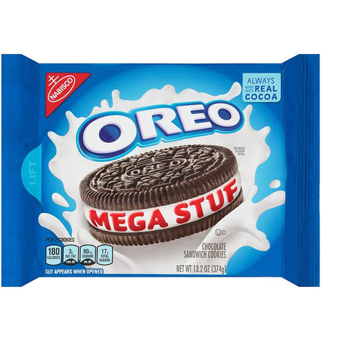 Oreo Mega Stuff Chocolate Sandwich Cookies 13.2oz – USAFoods