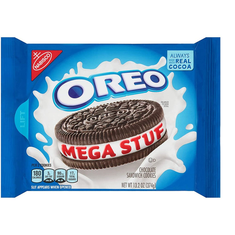 Oreo Mega Stuff Chocolate Sandwich Cookies 13.2oz – USAFoods