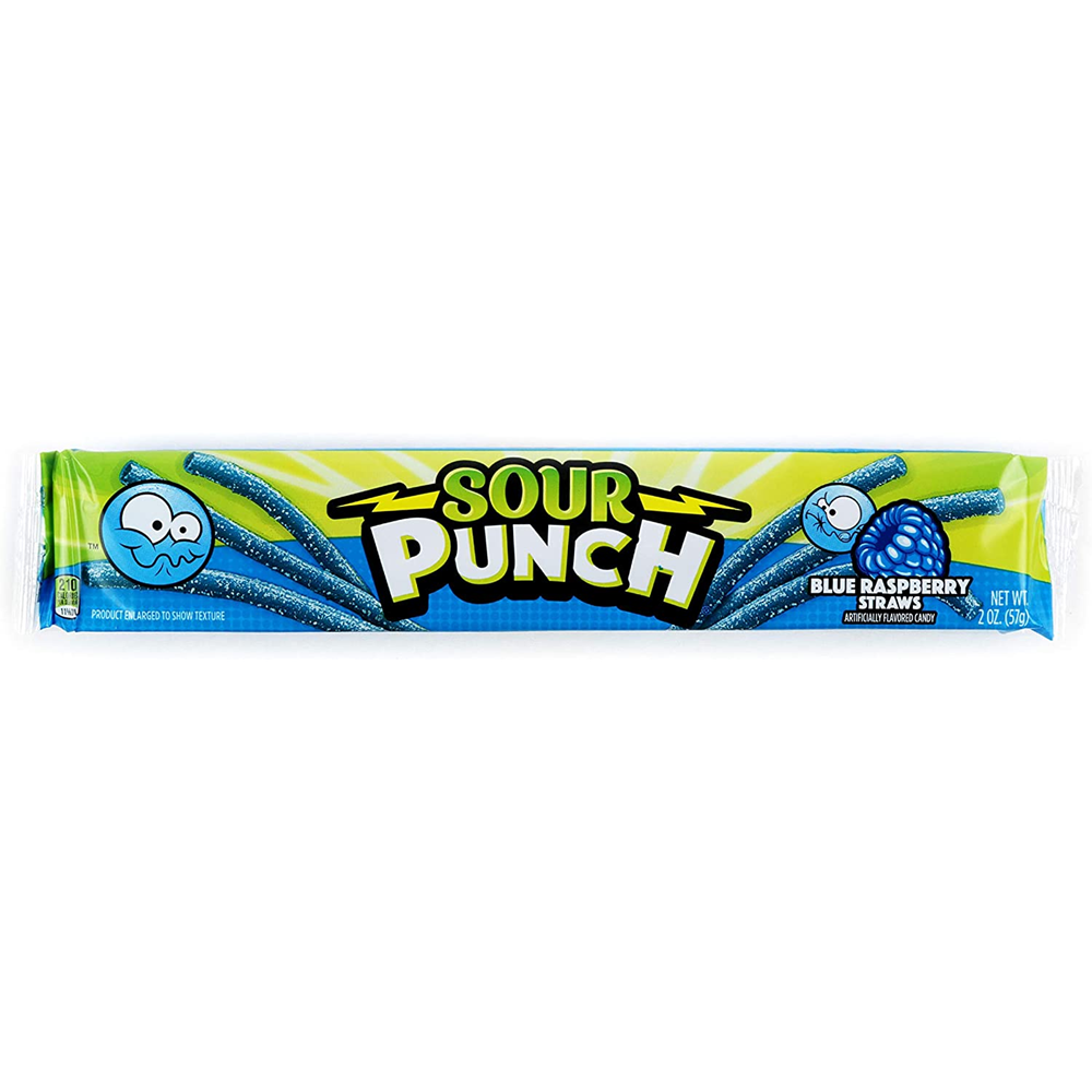 Sour Punch Blue Raspberry Straws 2oz – USAFoods