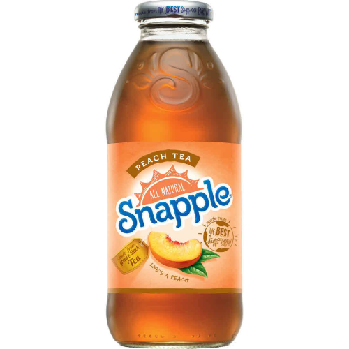 Snapple Peach Tea Glass Bottle 16oz – USAFoods