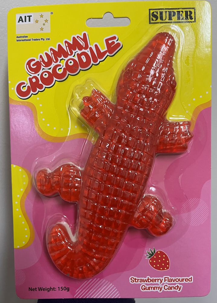 Super Gummy Crocodile (Strawberry) 150g – USAFoods