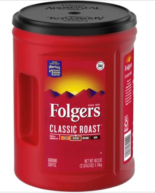 Folgers Classic Roast Ground Coffee 40.3oz – USAFoods