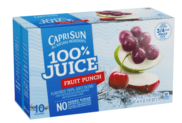 Capri Sun 100% JUICE Fruit PUNCH 10 Pack – USAFoods