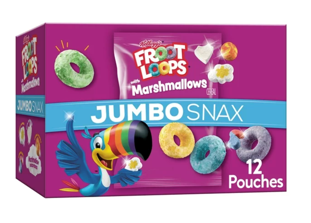 Froot Loops Mallow Jumbo Snack Cereal Snacks 5.4oz (BEST BY: MAR 2024 ...
