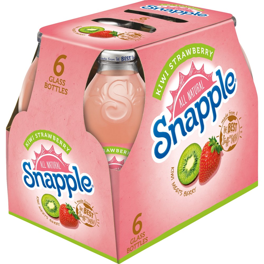 Snapple Kiwi Strawberry 6 Pack / 16oz Glass Bottles – USAFoods